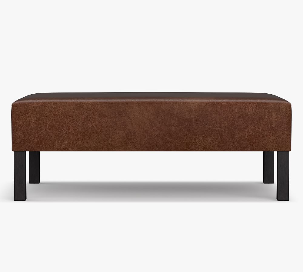 Arden Leather Ottoman | Pottery Barn