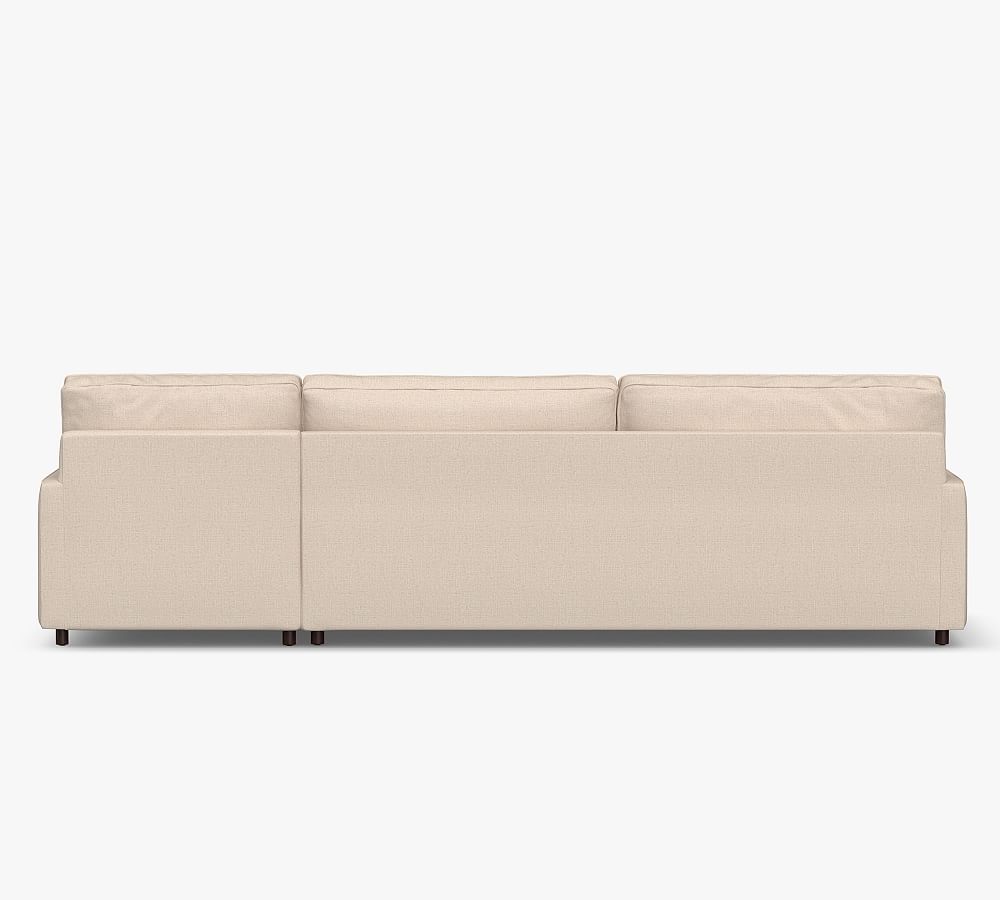 PB Comfort Square Arm Upholstered Sofa Chaise Sectional | Pottery Barn
