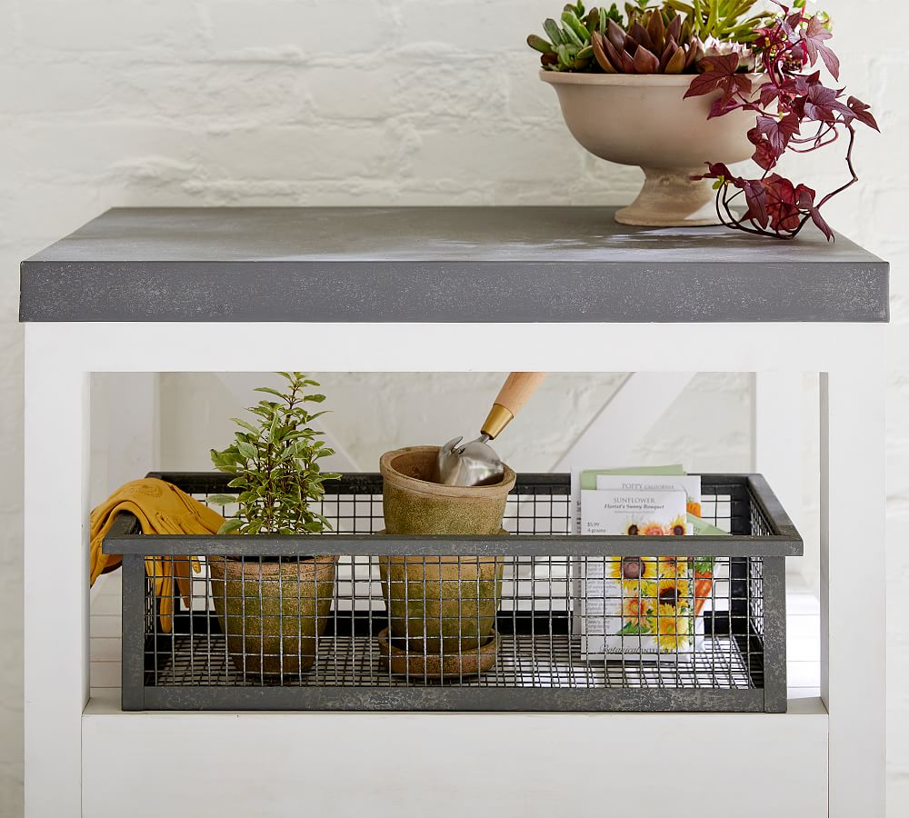 Zinc Garden Bin | Pottery Barn