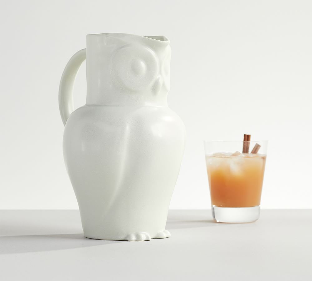 Owl Shaped Stoneware Pitcher | Pottery Barn