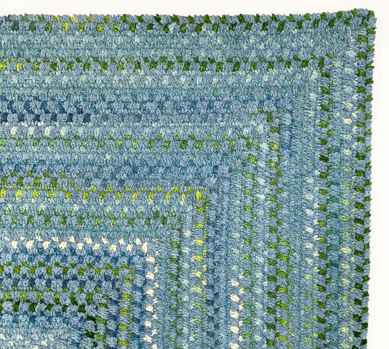 Saelor Square Braided Cotton Rug | Pottery Barn