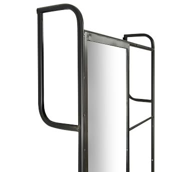 Stevie Iron Decorative Ladder with Mirror | Pottery Barn