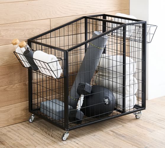 Industrial Metal Gear Storage Cart | Pottery Barn