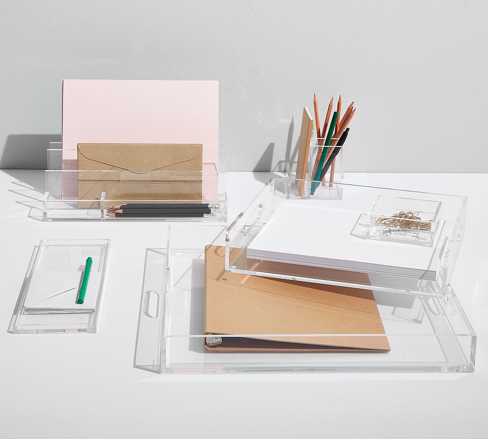 Acrylic Desktop Organizer - Deluxe Set | Pottery Barn