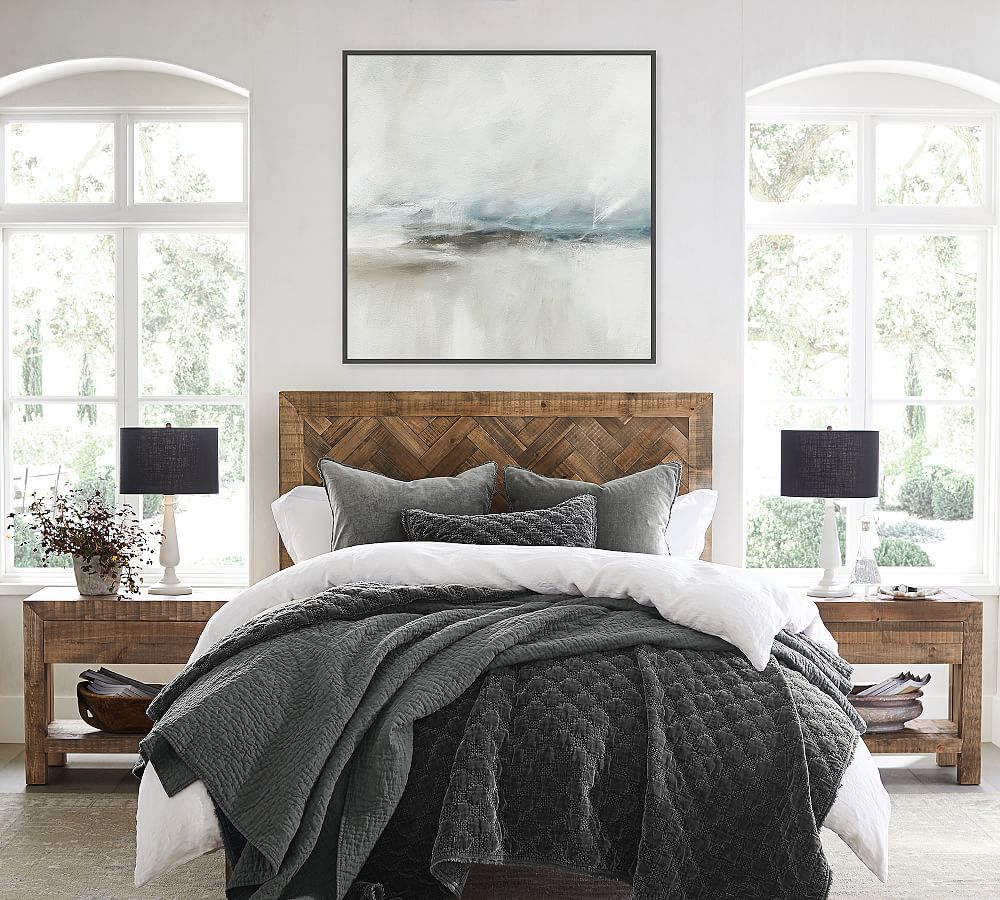 Gray Daze Hand Embellished Canvas Print | Pottery Barn