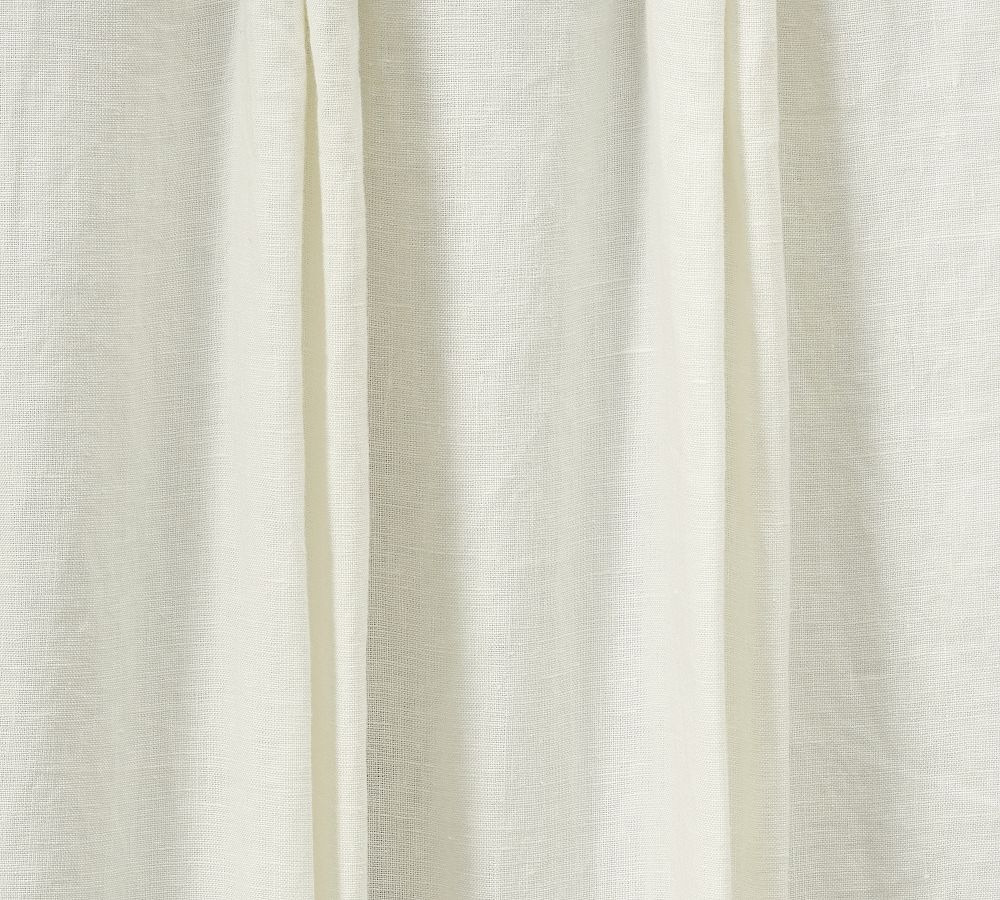 Open Box: Belgian Flax Linen Pinch Pleat Blackout Curtain | Pottery Barn
