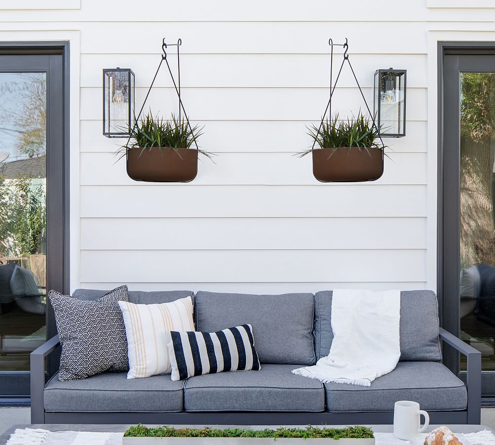 All Weather Eco Hevea 14" Hanging Bowl Planters | Pottery Barn