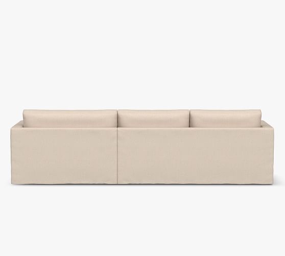 Jake Slipcovered Modular Double Wide Sofa Chaise Sectional | Pottery Barn