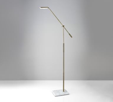 Post LED Marble Floor Lamp | Pottery Barn