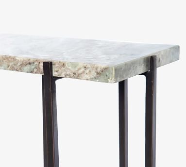 Bancroft Marble Rectangular End Table | Pottery Barn