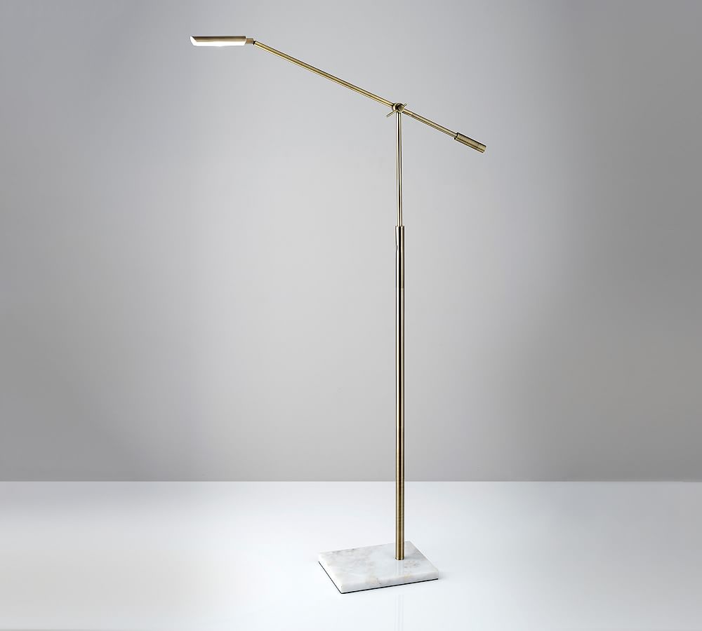 Post LED Marble Floor Lamp | Pottery Barn