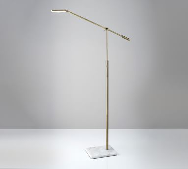 Post LED Marble Floor Lamp | Pottery Barn
