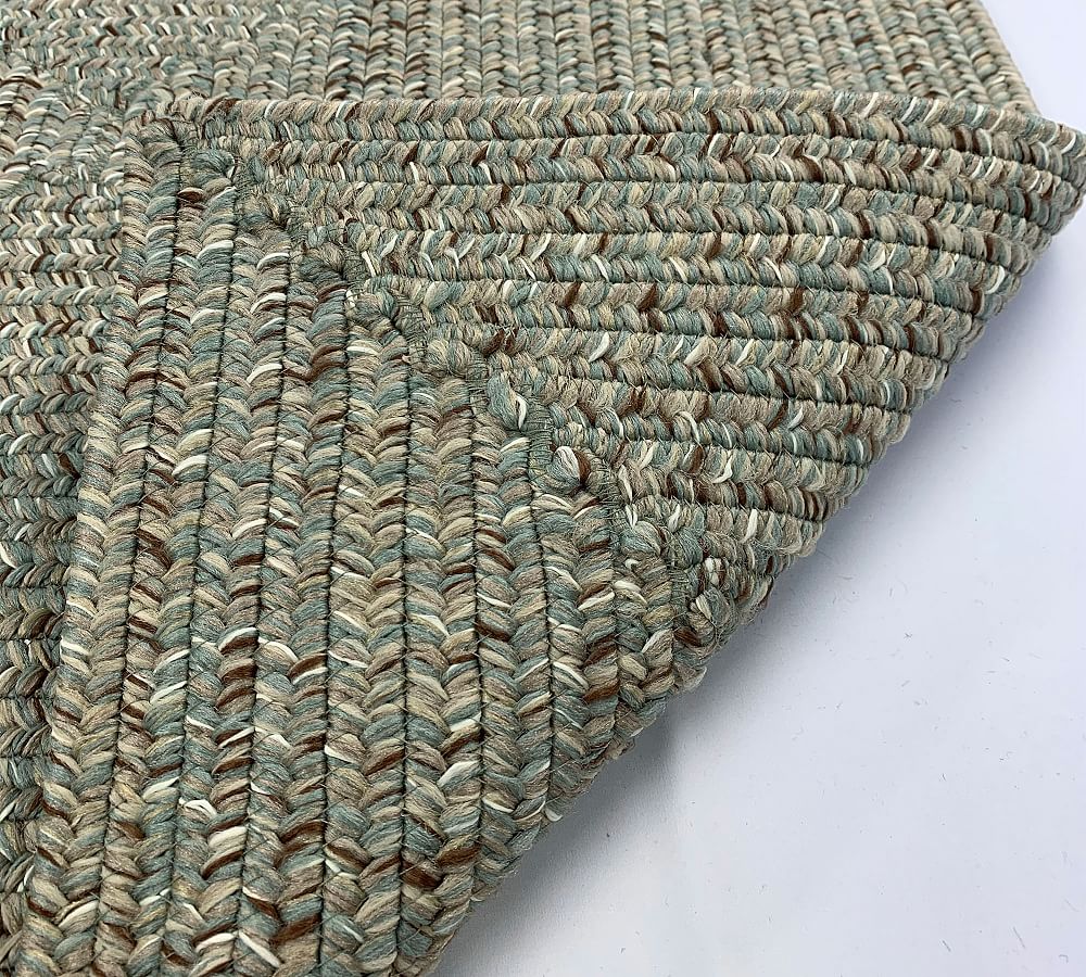 Ridley Square Outdoor Braided Rug | Pottery Barn