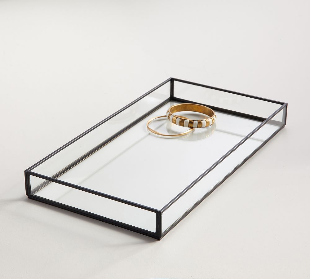 Decorative Bronze And Glass Tray Pottery Barn
