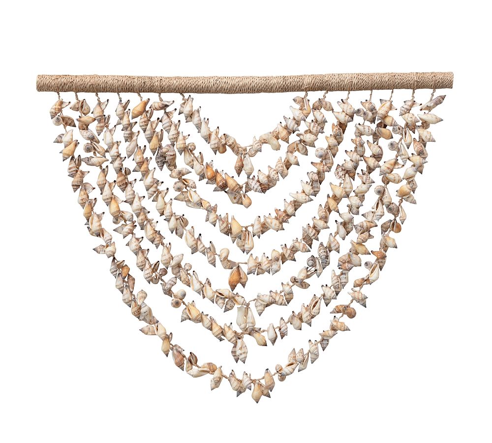 Oceana Shell & Wood Hanging Sculpture | Pottery Barn