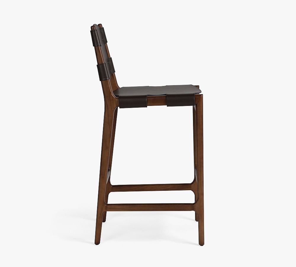 Izzy Leather Bar & Counter Stools | Pottery Barn