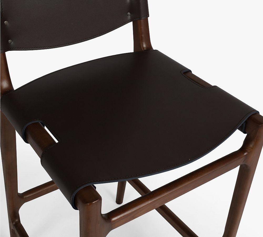 Izzy Leather Bar & Counter Stools | Pottery Barn