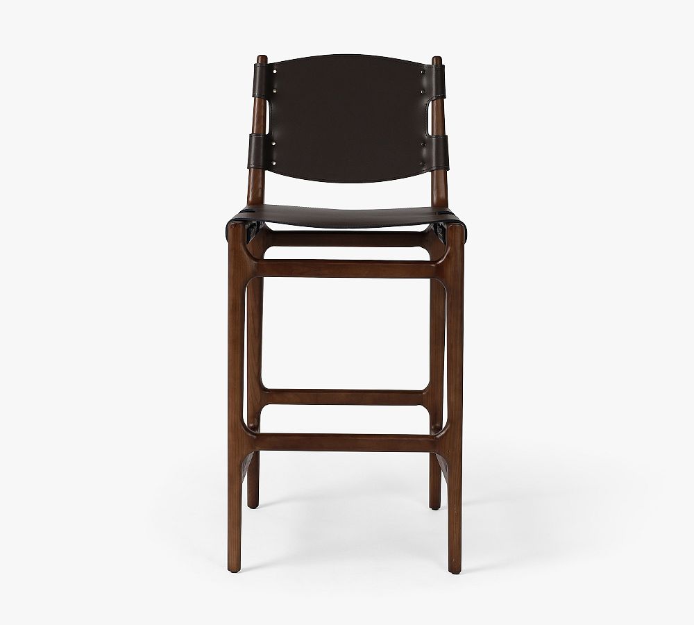 Izzy Leather Bar & Counter Stools | Pottery Barn