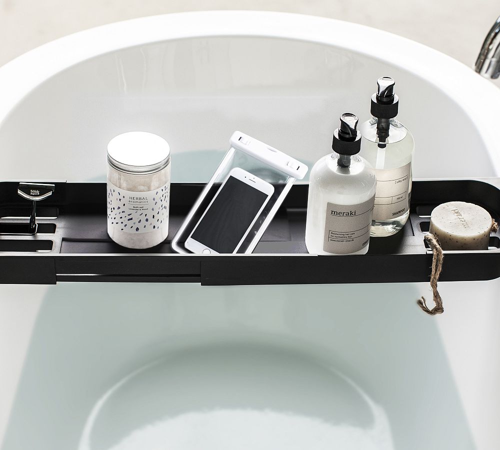 Yamazaki Expandable Bathtub Caddy | Pottery Barn