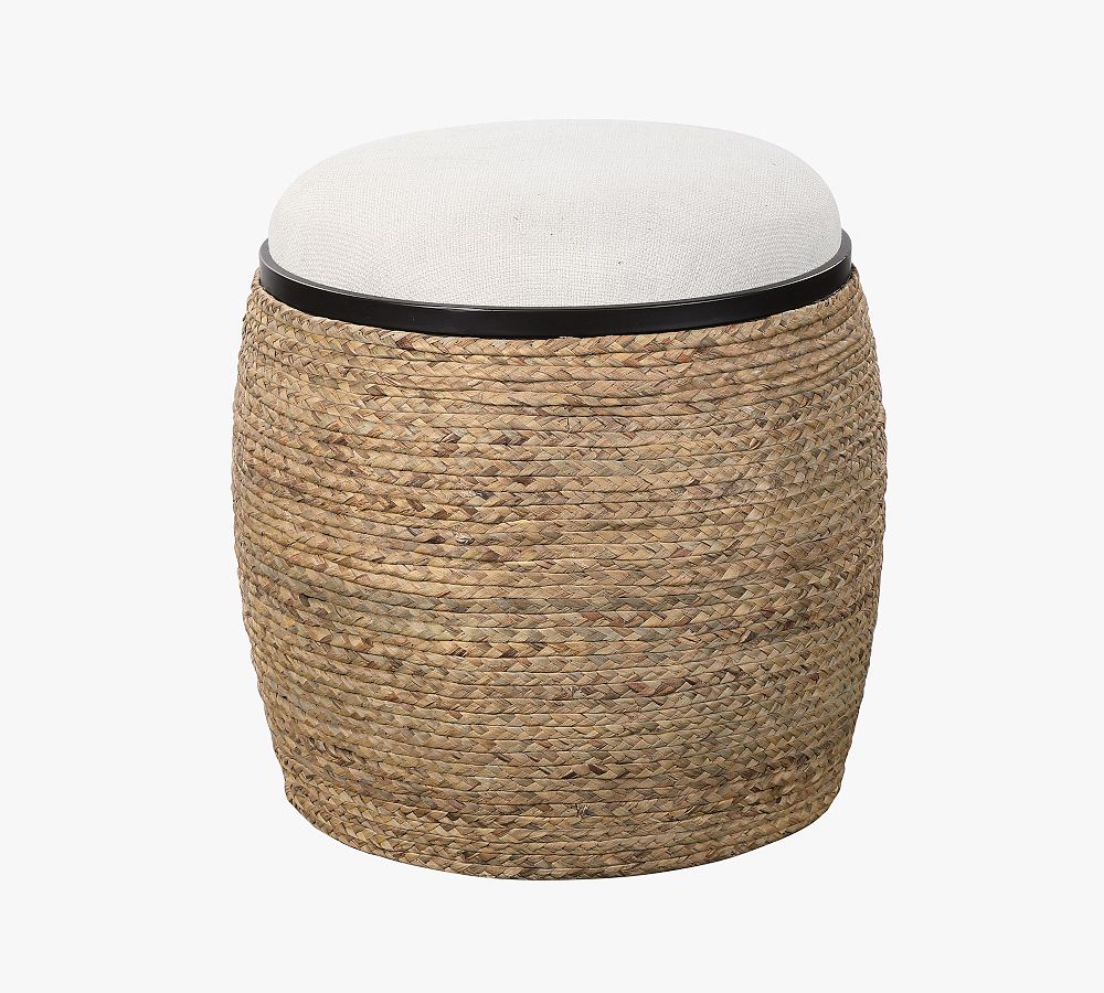 Agatha Round Accent Stool | Pottery Barn