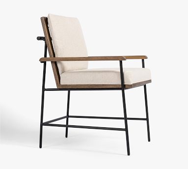 Carter Upholstered Dining Armchair | Pottery Barn