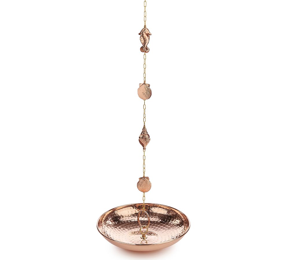 Seashell Shaped Copper Rain Chain, 8.5' | Pottery Barn