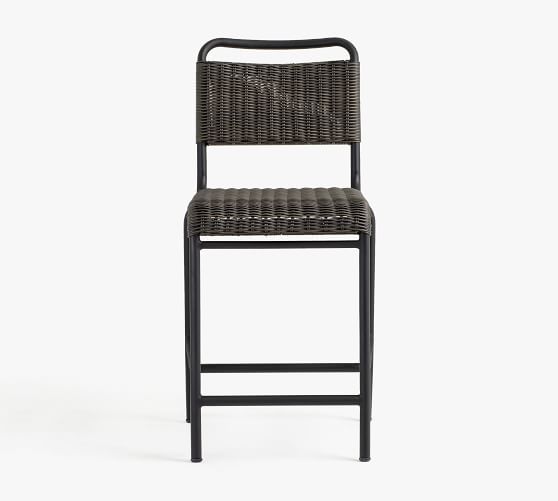 Tulum Wicker Counter Stool | Pottery Barn