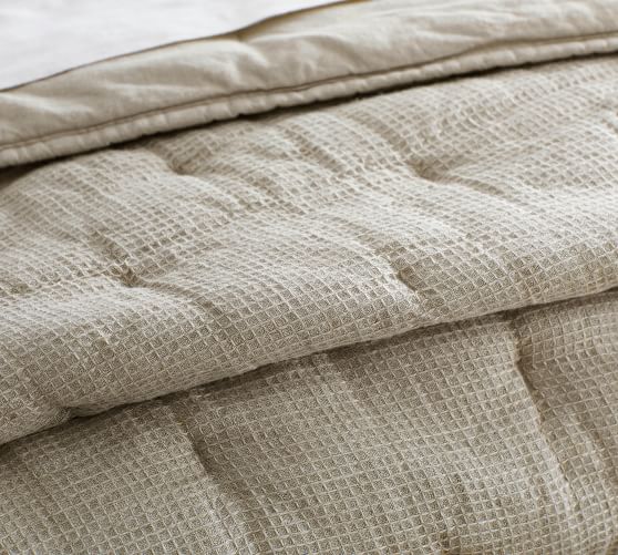 European Flax Linen Waffle Quilt | Pottery Barn