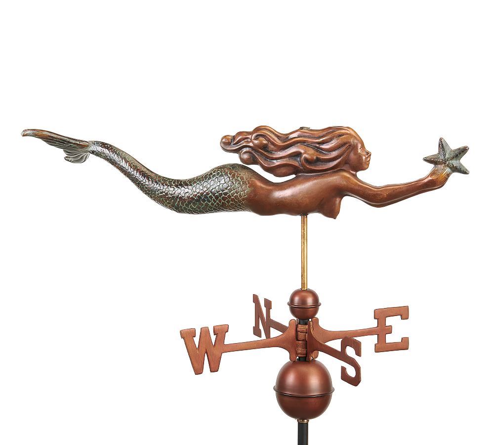 Mermaid Multi-Color Patina Weathervane | Pottery Barn