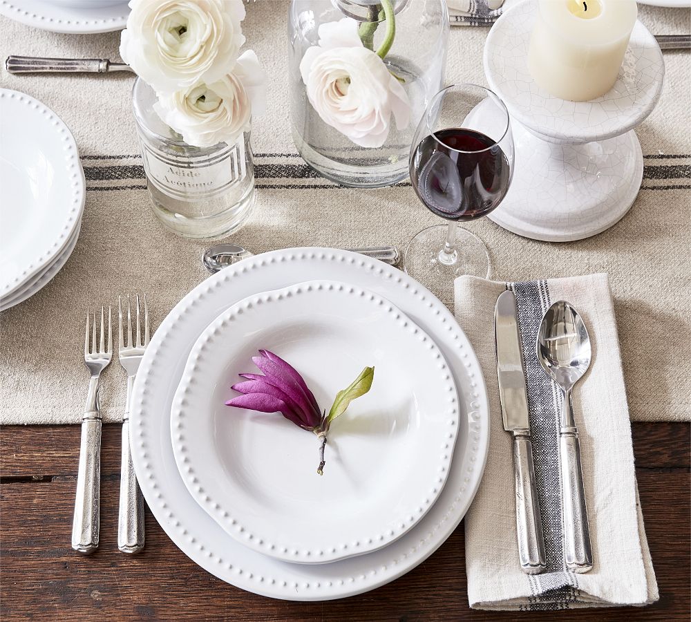 Emma Beaded Stoneware Dinnerware Collection | Pottery Barn