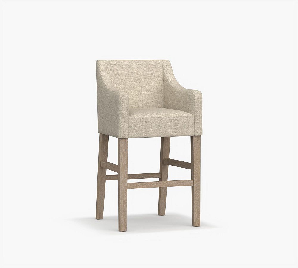 Classic Upholstered Slope Stool | Pottery Barn