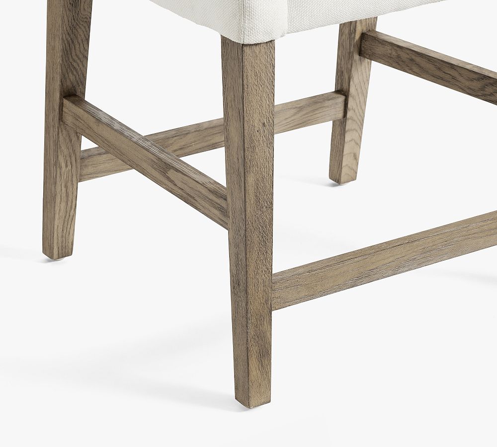 Classic Upholstered Slope Stool | Pottery Barn