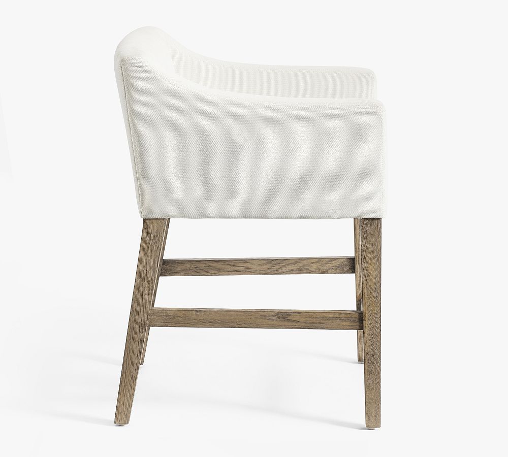 Classic Upholstered Slope Stool | Pottery Barn