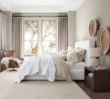 Custom Belgian Flax Linen Curtain - Dark Flax | Pottery Barn