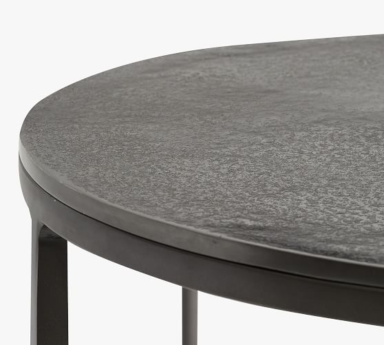 Duke Round Metal Nesting Nightstand | Pottery Barn