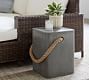 Coastal Concrete & Rope Outdoor Side Table | Pottery Barn