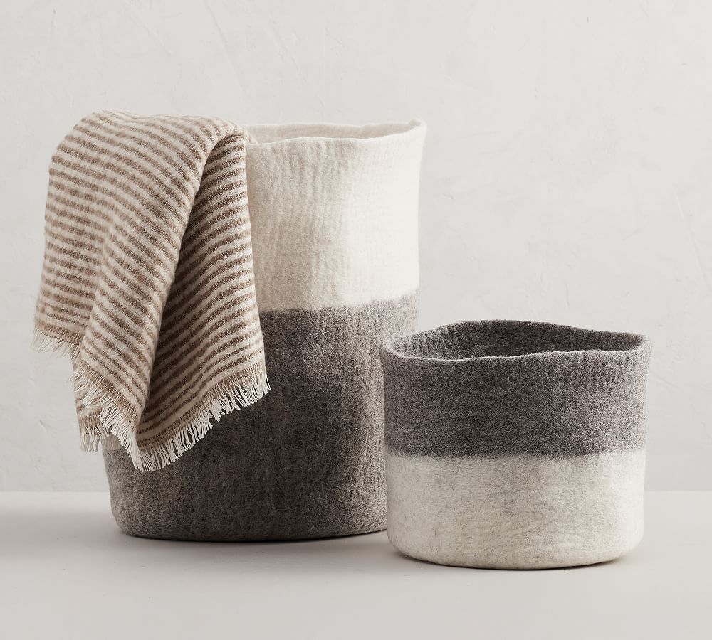 Andorra Handwoven Wool Baskets | Pottery Barn