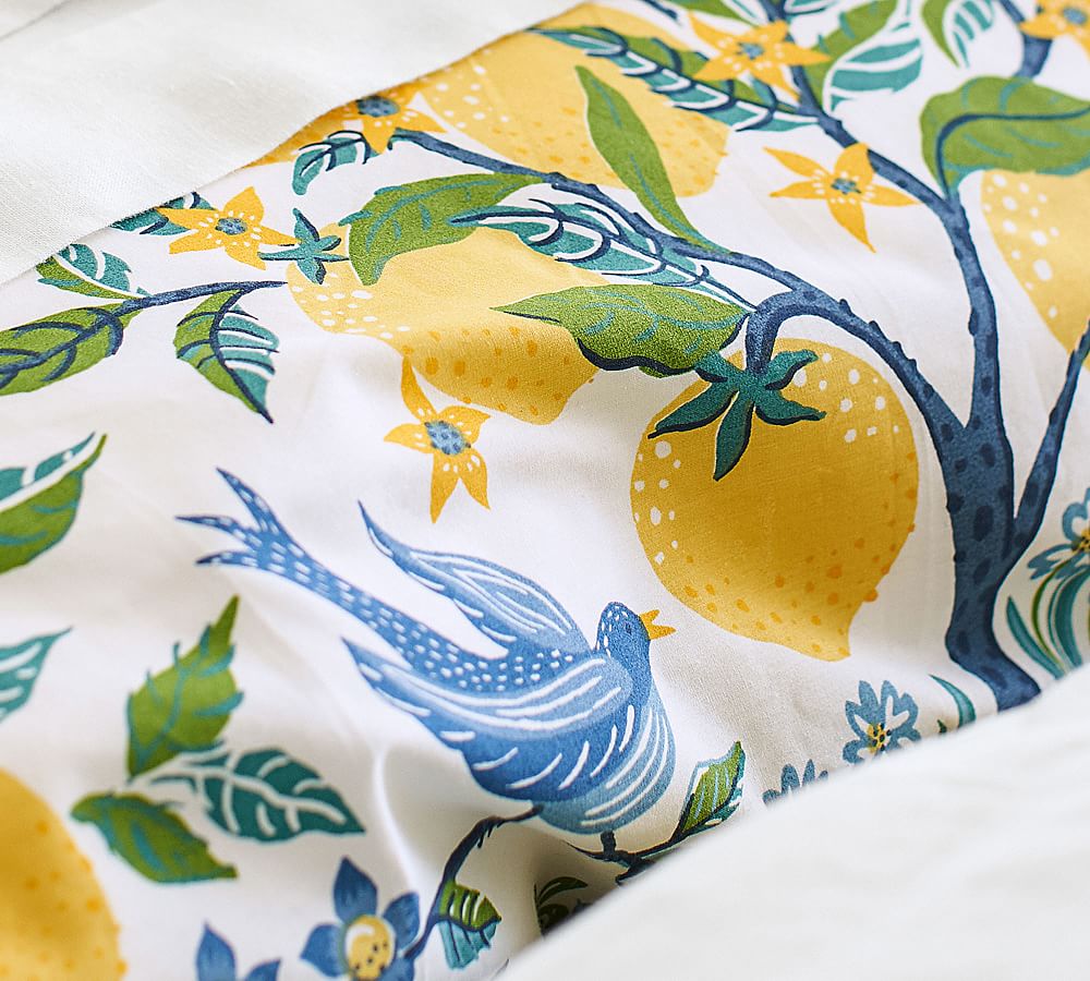 Capri Lemon Tree Percale Duvet Cover & Shams | Pottery Barn
