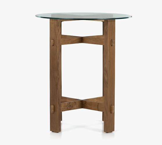 Castro Glass Top Round Counter Height Table | Pottery Barn