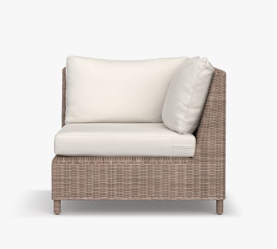 Torrey All-Weather Wicker Roll Arm Outdoor Sectional Components ...