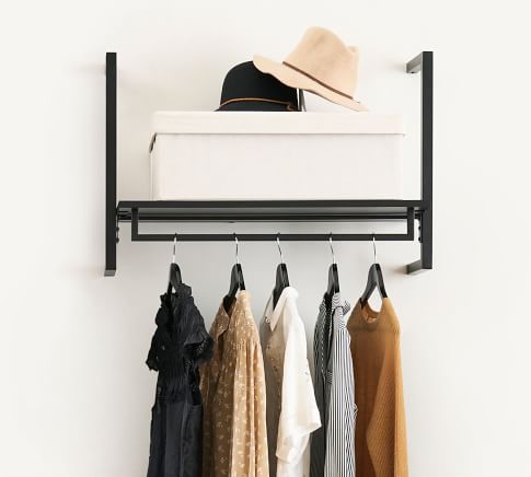 Temple Street Closet Rail with Shelf | Pottery Barn