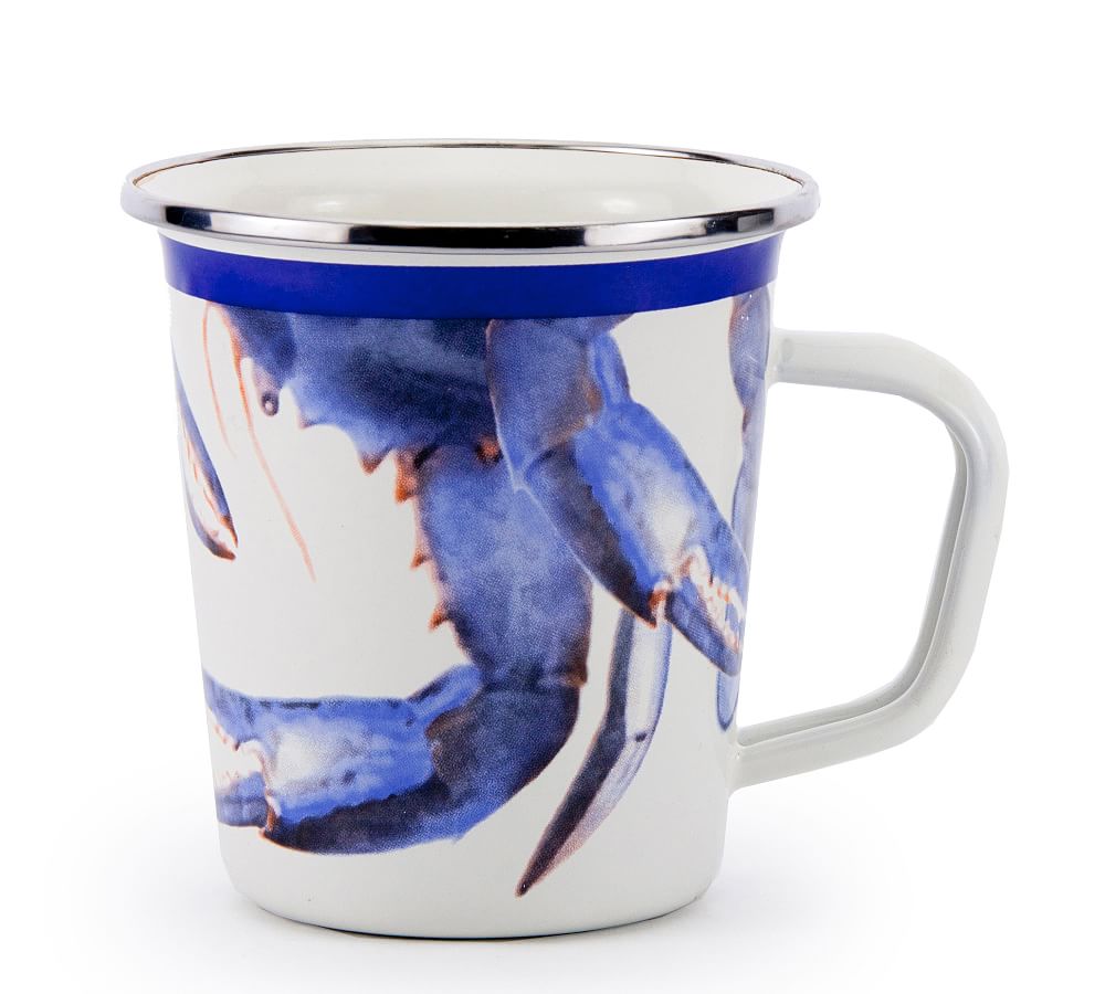 Golden Rabbit Blue Crab Enamel Collection | Pottery Barn