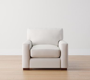 Turner Square Arm Upholstered Armchair | Pottery Barn