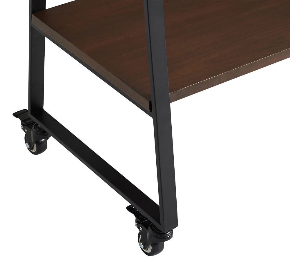 Hopper Metal 50" Rolling Rack with Storage Shelf | Pottery Barn