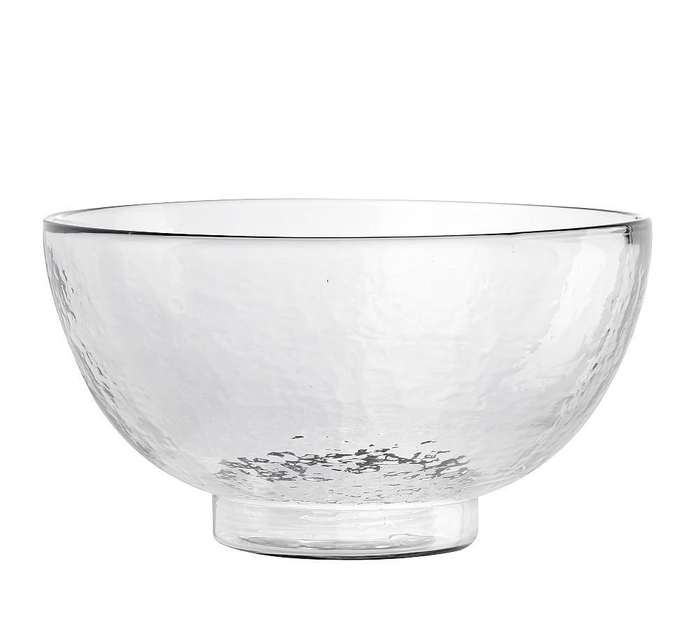 Hammered Handcrafted Glass Serving Bowl | Pottery Barn