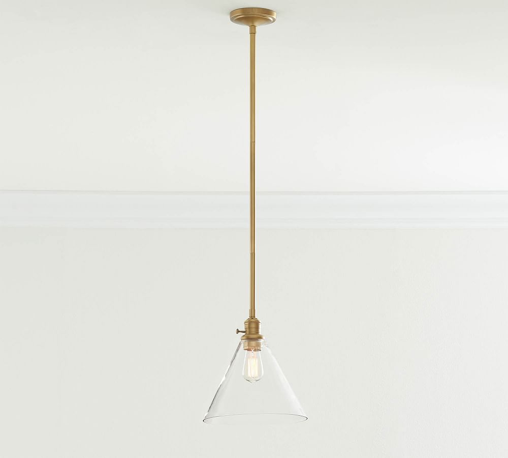 Flared Glass Pole Pendant | Pottery Barn