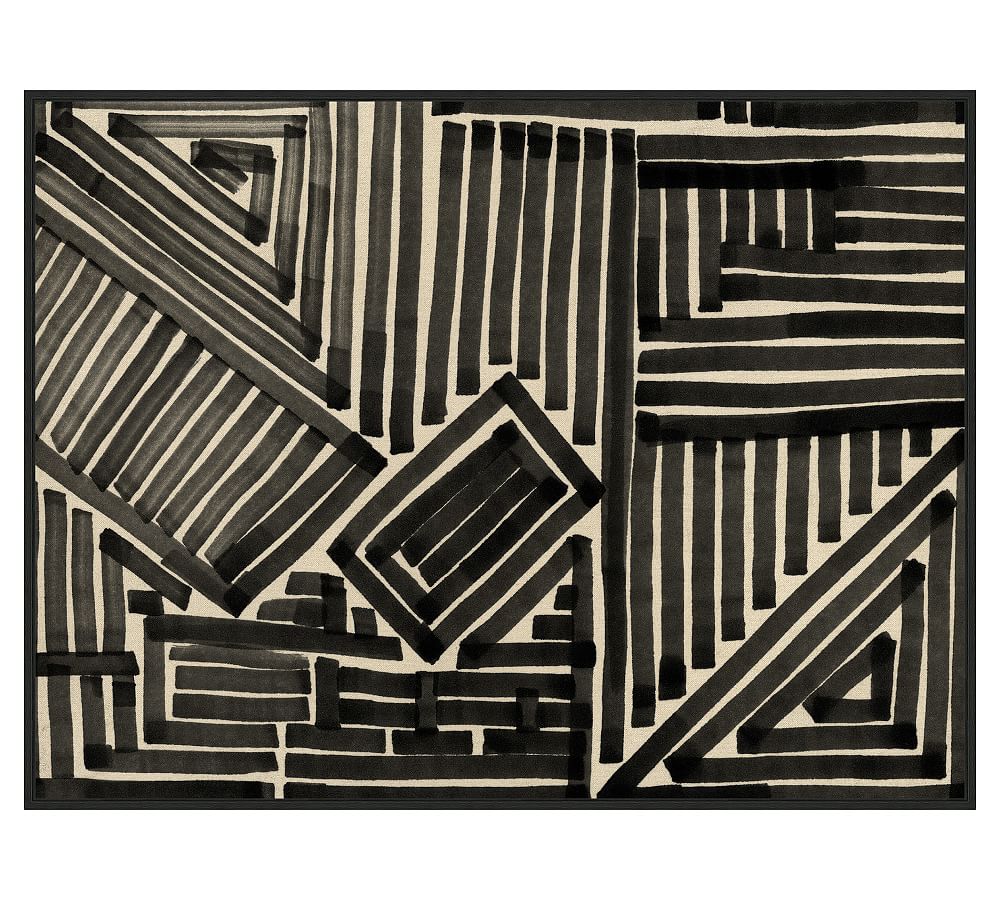 Ink Angles Framed Canvas Prints | Pottery Barn