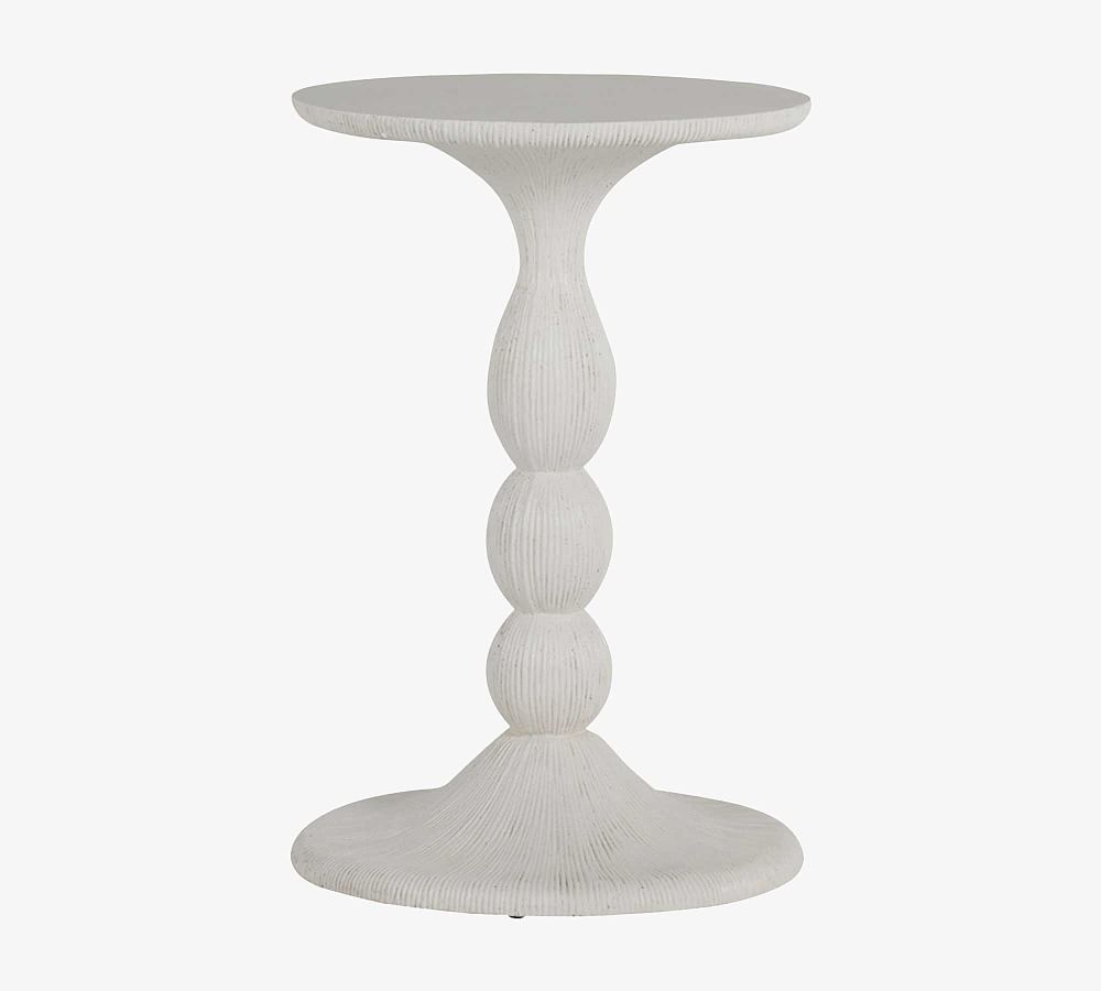 Robson Cast Stone Round End Table | Pottery Barn