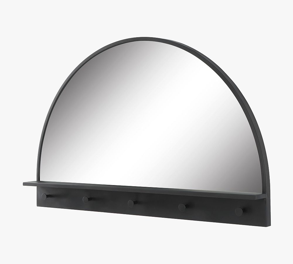 Darrian Arch Wall Mirror With Hooks | Pottery Barn