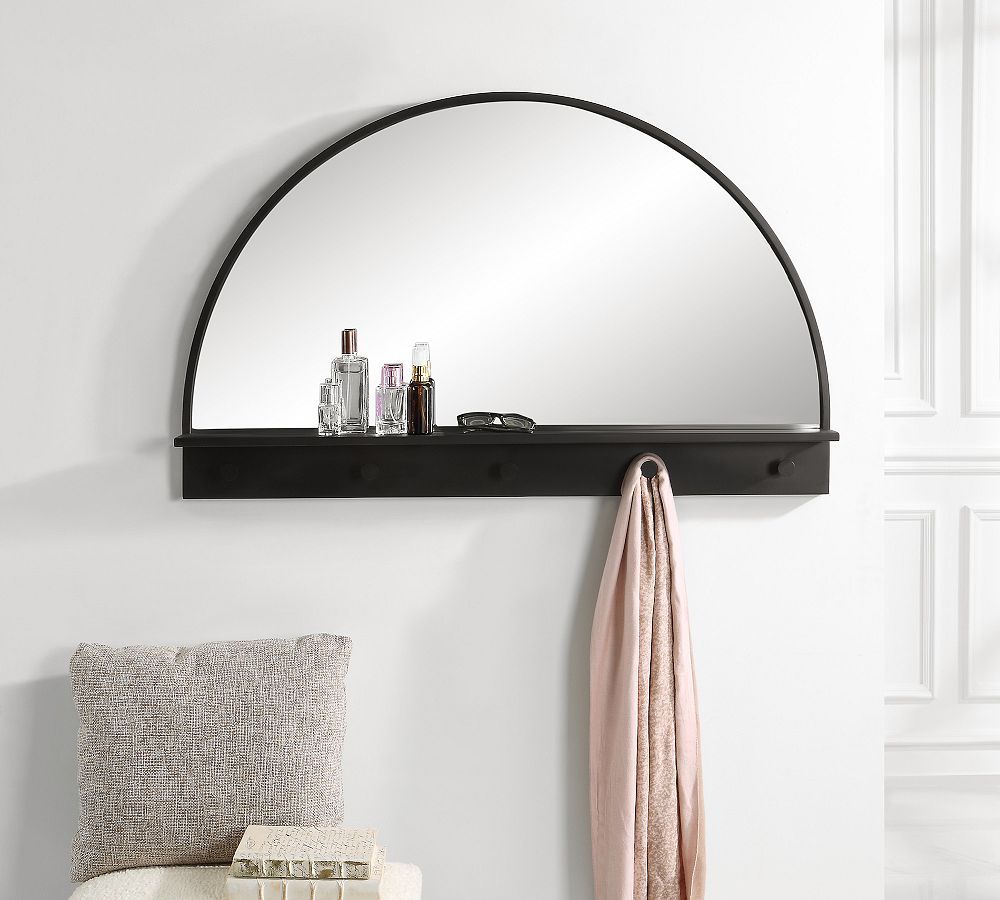Darrian Arch Wall Mirror With Hooks | Pottery Barn